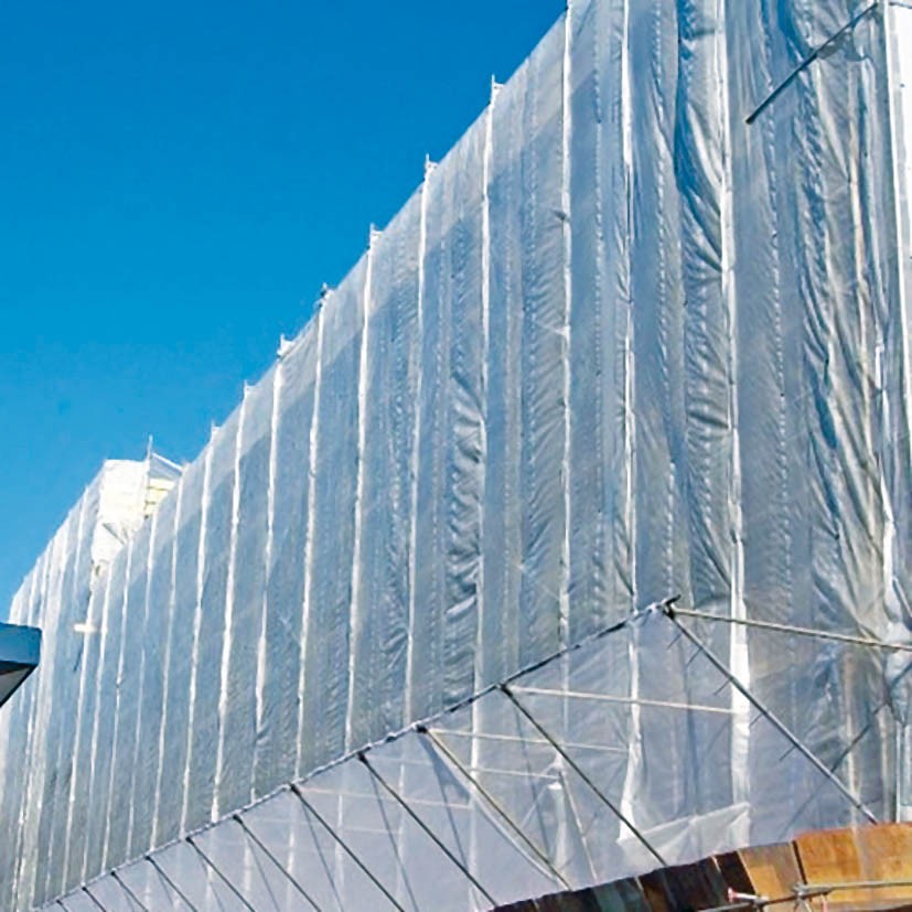 Filet d'échafaudage blanc 50 x 3 m soit 150m² - R2M